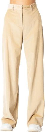 Max Mara Pantalon large Tania - Femme - Pantalons - Beige - Taille: 38 FR
