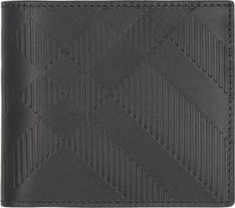 Burberry Homme, Accessoires, Noir, Taille: ONE Size Portefeuille classique en cuir avec motif