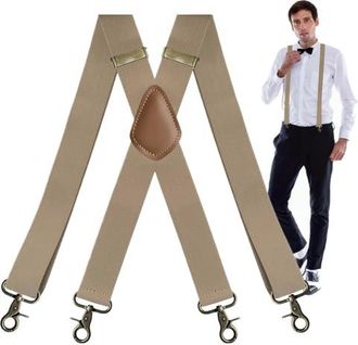 Generico Bretelles homme pour personnes &acirc;g&eacute;es, bretelles &eacute;lastiques de travail sous v&ecirc;tements, accessoires de mode confortables pour style vintage et formel, C