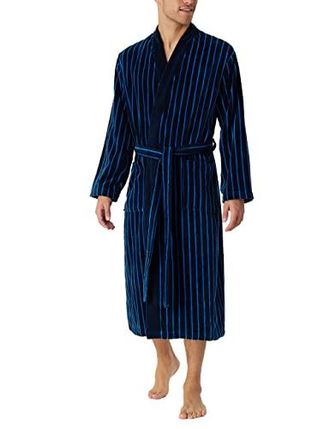 Schiesser Peignoir en Velours Doux, Bleu fonc&eacute;_178405, L Homme