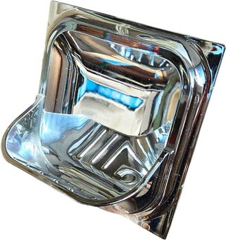 WENKO Wenko Seifenkachel - Seifenschale aus Kunststoff - Wei&szlig; - 14,8x14,8cm (Chrom)