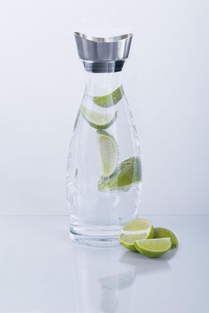 My Home Hochwertige Glas-Karaffe, ca. 1.000 ml, beidseitig ausgießbar Saftkrug Wasserkrug Karaffe Glas Krug