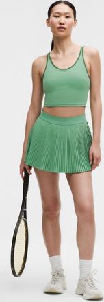 lululemon Jupe de tennis pliss&eacute;e RePleat taille haute pour Femmes - Vert - Taille 10