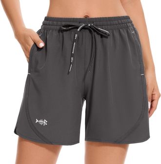 Bassdash Damen 5 Angeln Wanderhose Stretch Shorts UPF 50 + Wasserdicht Schnell Trocken Sportlich Wandern Shorts mit Taschen FP05W