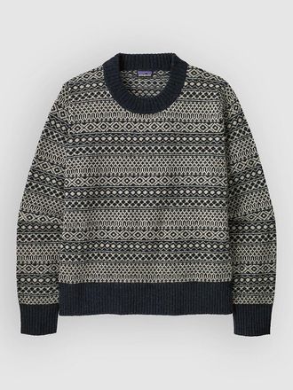Patagonia Recycled Wool-Blend Crewneck Cardigan bleu