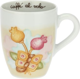 Thun Becher mit Schmetterling - Linie Grace, Home Is Where Your Family Is - Küche, Flugkaffee - Porzellan - 300 ml; Box: 19,5 x 12,5 x 11; Becher: Ø 8,5