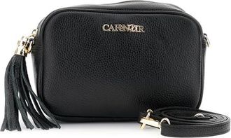 Caf&egrave;noir Sac Photo En Cuir Martel&eacute; Avec Pompon, Pour Femme, Couleur Noir, Taille Taille Unique
