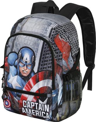 MARVEL Captain America Defender-FAN Fight Rucksack 2.0, Schwarz