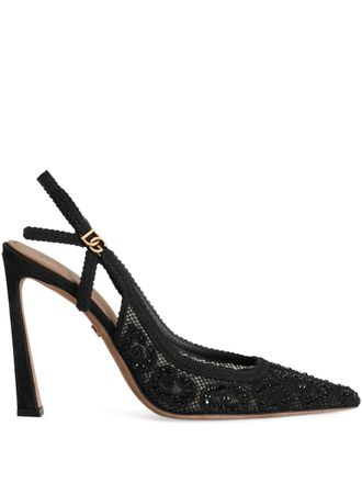 Dolce & Gabbana Slingback-Pumps mit Spitze - Schwarz