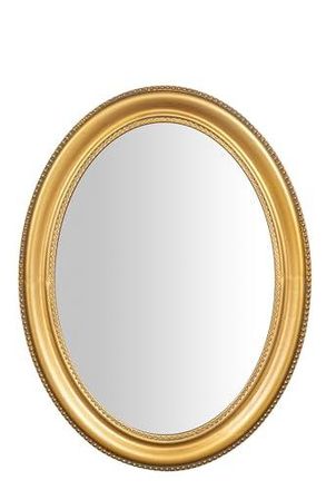 Biscottini International INTERNATIONAL ART TRADING Wandspiegel für Badezimmer und Schlafzimmer 66 x 86 x 5 cm | Wandspiegel mit Haken | Goldspiegel