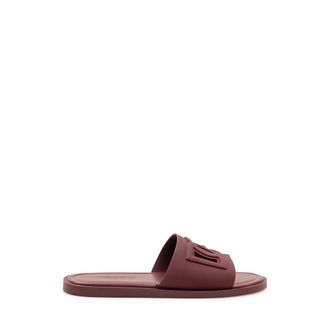 Dolce & Gabbana Logo-Pr&auml;gung Slide Sandale - - Shoes - Herren - Rot - 41 EU