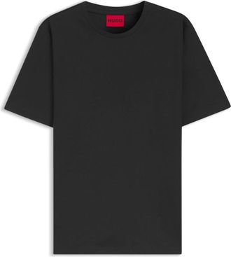 HUGO BOSS T-Shirt aus Baumwolle mit Label-Aufn&auml;her in