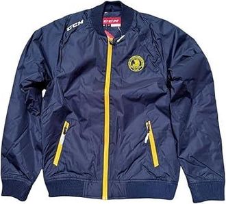 CCM F&eacute;d&eacute;ration su&eacute;doise de hockey sur glace - Veste bomber senior, bleu fonc&eacute;, M