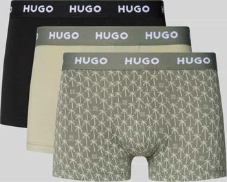 HUGO BOSS Slim Fit Trunks aus Baumwoll-Mix im 3er-Pack Modell TRUNK TRPLET DESIGN