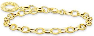 Thomas Sabo Bracelet à breloques classique en argent plaqué or X0031-413-39, Kleine, Argent sterling, Pas de gemme
