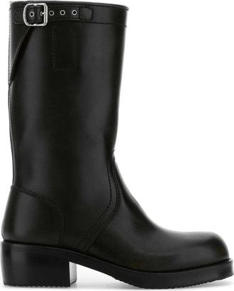Dries Van Noten Femme, Chaussures, Noir, Taille: 36 EU Leather Buckle Strap Bottes