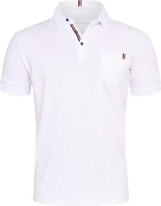 Rello & Reese Poloshirt RRGALENA Herren Kurzarm Polo-Hemd T-Shirt in Piqué-Qualität