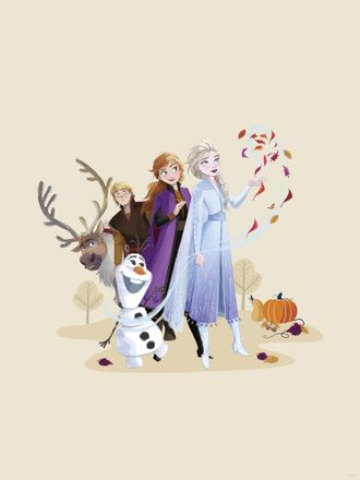 Komar Wandbild- Disney Frozen Autumn Feeling - Größe 30 x 40 cm - Poster, Kinderzimmer, Dekoration - gerollt ohne Rahmen, Beige