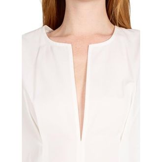 Toteme Robe cintr&eacute;e &agrave; manches bouffantes en coton