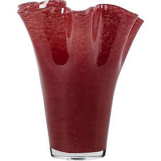 Sagaform Viva Vase Big aus mundgeblasenem Glas in der Farbe Bordeaux, 24,4x20 cm, 5018513