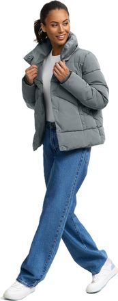 Marikoo Damen Winterjacke (XS-3XL) - 4 Taschen, hochstehender und gef&uuml;tterter Kragen, Steppjacke, Warme Jacke Frauen - N022 (XL, Stormy-Blue)