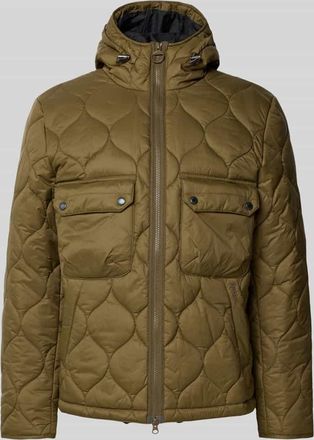 Barbour Regular Fit Steppjacke mit Kapuze mit Tunnelzug