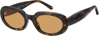 Marc Jacobs unisex, Accessoires, Brun, Taille: 53 MM Oval Lunettes de soleil