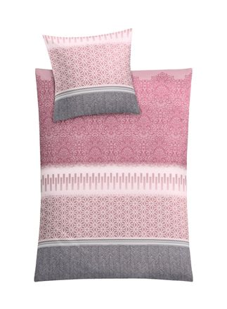 Kleine Wolke 6253413952 Bettw&auml;sche Estrella, Ma&szlig;e: 135 x 200 cm und 80 x 80 cm, Farbe: Pastellrose