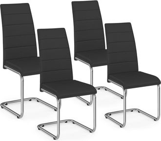 IDMarket 4er-Set MIA Esszimmerst&uuml;hle in Schwarz