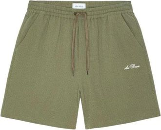Les Deux Homme, Maillots de bain, Vert, Taille: M Stan Seersucker Swim Shorts