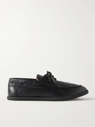 The Row Mocassins En Cuir Novus Sailor - Noir