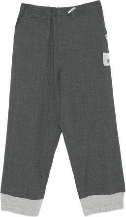 Miharayasuhiro pantalon à empiècements - Gris