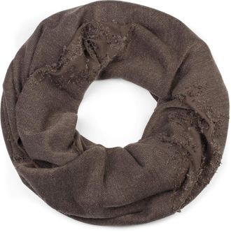 styleBREAKER Unisex Loop Schal mit strukturierter Oberfläche im Destroyed Vintage Look, Schlauchschal, Tuch 01016191, Farbe:Braun