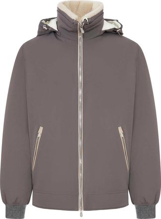 Brunello Cucinelli Blouson Rembourr&eacute; - Gris