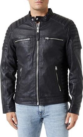 Schott NYC Blouson en cuir Homme LCROCK BLACK L