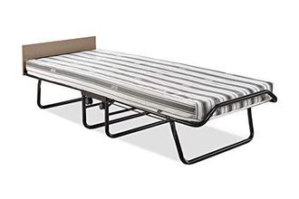 Jay-Be Folding Bed with Rebound Supreme Lit Matelas en Fibre électronique et Pieds pliants automatiques, Compact, Simple, Acier allié, Noir