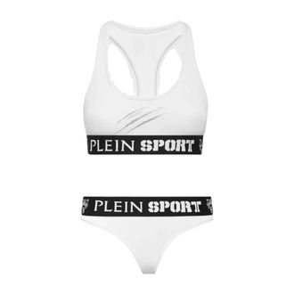 Plein Sport Wei&szlig;es Dessous-Set mit Logo - - Sport - Damen - Wei&szlig; - S