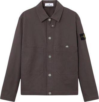 Stone Island Homme, Vestes, Gris, Taille: XL Canvas Coach Jacket
