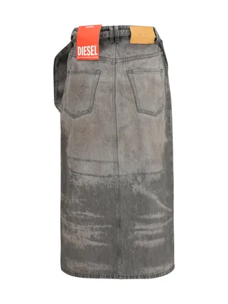 Diesel Womens De-Morika-Fsi Flared Midi Skirt 02 Lyocell