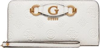 Guess Femme, Accessoires, Blanc, Taille: ONE Size Portefeuille Zipp&eacute;