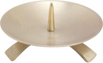 NKlaus Dreifußleuchter Ø11,5cm mit Dorn Gross Messing Gold Kerzenleuchter Altarleuchter 10707