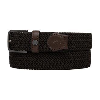 Paul & Shark Ceinture &Eacute;lastique avec Finitions en Cuir - Homme - Accessoires - Brun - Taille: 100 CM