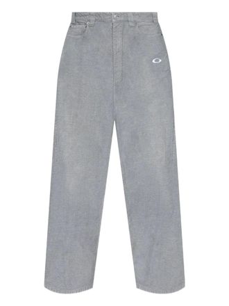 Balenciaga pantalon Trompe Loeil à logo brodé - Gris