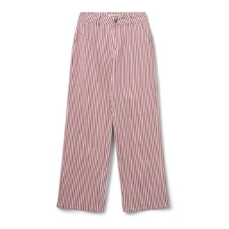 Sofie Schnoor Rote Gestreifte Wide Leg Jeans - - Trousers - Damen - Rot - 2XS