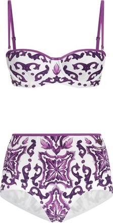 Dolce & Gabbana Femme, Maillots de bain, Multicolore, Taille: 36 FR Padded Balc.+Girdle