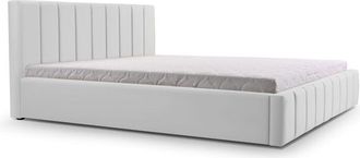 E-MEUBLES Polsterbett Bett mit Kopfst&uuml;tze, Rahmenbettgestell, Bettkasten und Lattenrost Doppelbett Gepolsterter Kopfteil Samststoff Stauraumbett bett 01