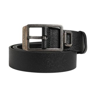 Dolce & Gabbana Kalbsleder G&uuml;rtel - - Accessories - Herren - Schwarzk - ONE SIZE
