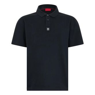 HUGO BOSS Polo-Shirt mit gestapeltem Logo - - Tops - Herren - Schwarzk - M