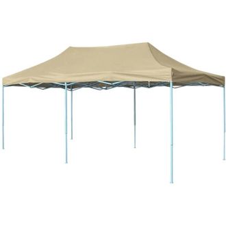 vidaXL Tente pliable 3 x 6 m Blanc cr&egrave;me