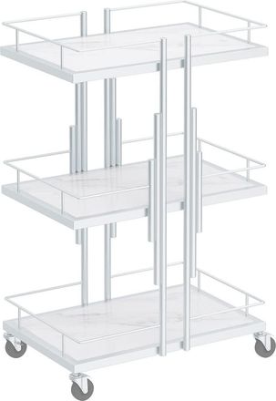 Generic K&uuml;chenwagen, 3-stufiger Rollwagen - platzsparende Aufbewahrungsl&ouml;sung f&uuml;r Salon, Zuhause und Hotel